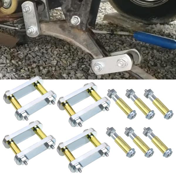 商品名: RYANSTAR RACING ヘビーデューティーシャックルアップグレードキット CRE3000ストックとEquaflexトレーラーシャックルキットと互換性があります 3.1インチ シャックル タンデムアクスル交換用 UO12-0...