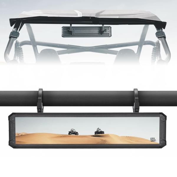 商品名:  KEMIMOTO 15" Large UTV Rear View Mirror Thick Aluminum Protection with 1.65"-2" Sturdy Gear Clamp Compatible with ...