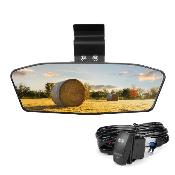 商品名:  KEMIMOTO UTV Lighted Rear View Mirror, Pro-Fit Center Mirror Compatible with Polaris Ranger 1000 XP 900 500 570 Cr...