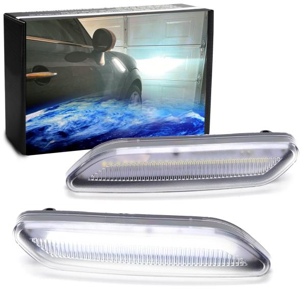 商品名:  iJDMTOY Clear Lens Xenon White Full LED Fender Side Marker Blinker Lights Compatible with 2011-2016 Mini Cooper R6...