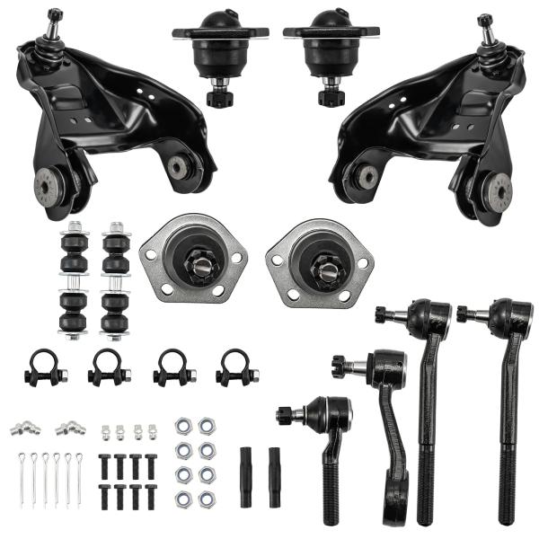 商品名:  Torchbeam 14pc Front Upper Control Arms, Suspension Kit with Ball Joint Tie Rod End Sway Bar Link Idle Pitman Arm ...