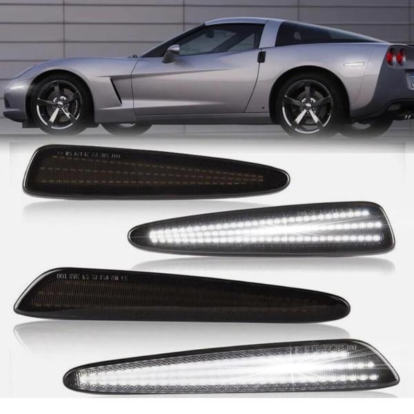 商品名:  Gsdmsye For Chevy Corvette C6 2005-2013 Front Rear Fender Bumper Turn Signal Lights Replacement, LED Side Marker L...