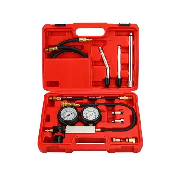 商品名:  Bicos Dual Gauge Leakdown Detector Tool Set Cylinder Leak Down Tester Kit for Pressure Check &amp; Leakage Rate Te...