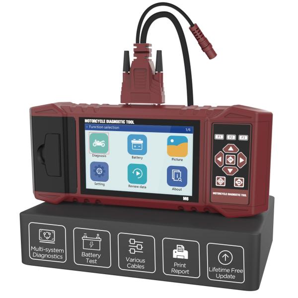 商品名: オートバイスキャナー オートバイ診断ツール ハーレー/ヤマハ/ホンダ/カワサキ/スズキ70+ブランドバイクOBD2エンジンコードリーダー用 5インチのタッチスクリーン/104サービス機能搭載 Motorcycle Scanner ...