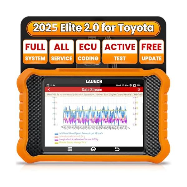 商品名: 2025 LAUNCH Creader Elite V2.0 トヨタレクサス双方向スキャンツール、フルシステムOBD2スキャナー、オールリセットサービスコードリーダー、AUTOVIN、ECUコーディング、バッテリー登録、生涯無料ア...