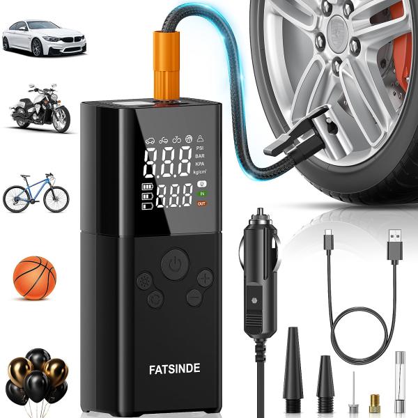 商品名: Tire Inflator Portable Air Compressor, 150PSI Portable Air Pump for Car, Electric Tire Inflation Cordless with Digi...