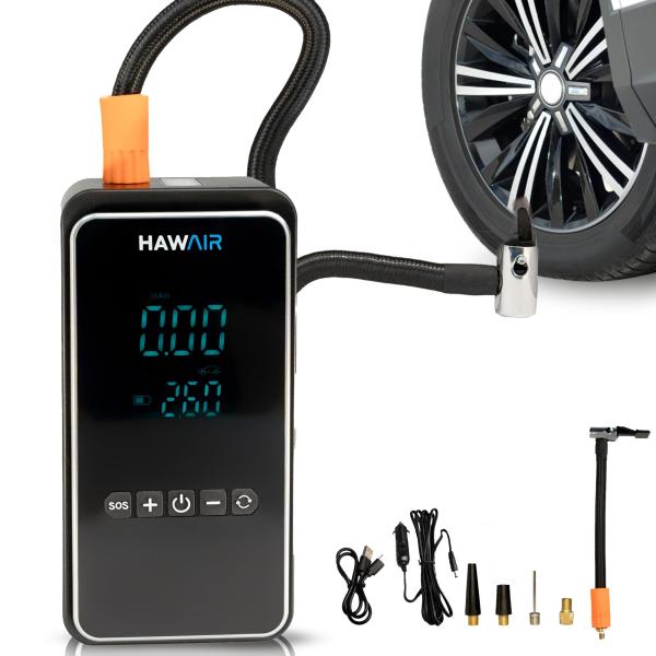 商品名:  Hawair Portable Air Pump Model 010 for Inflatables - Tire and Ball Pump, Cordless/Corded Dual Use - Inflator for P...