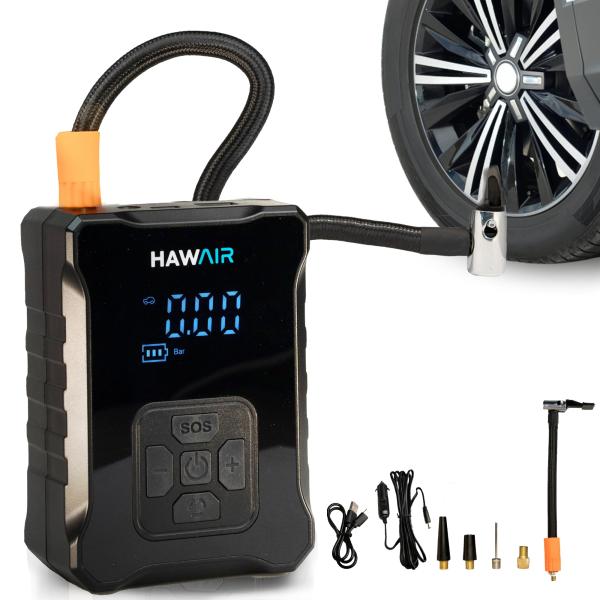商品名:  Hawair Portable Air Pump Model 007 for Inflatables - Tire and Ball Pump, Cordless/Corded Dual Use - Inflator for P...