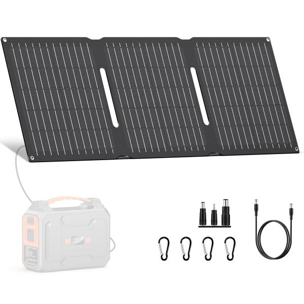 商品名: Apowking ポータブルソーラーパネル 22W 折りたたみ式ソーラーパネル充電器 発電所 携帯電話 ノートパソコン ソーラーパネル用 USB A Type C DC 18V出力 キャンプ RV 旅行用 Apowking Por...