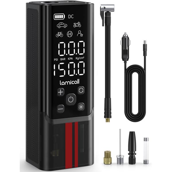 商品名: Tire Inflator Portable Air Compressor - Lamicall 150 PSI Cordless Car Air Pump, 1 Min Fast Inflate, Electric Tire P...