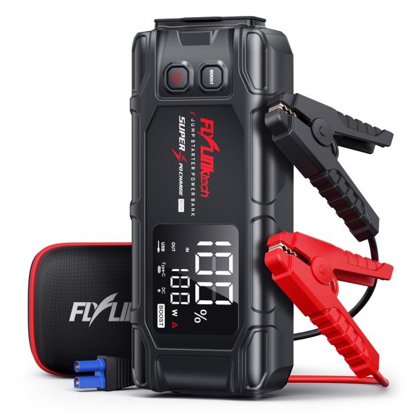 商品名:  FLYLINKTECH Car Battery Jump Starter, 6000A Peak 26800mAh Jump Start Battery Pack(for All Gas or up to 12L Diesel)...