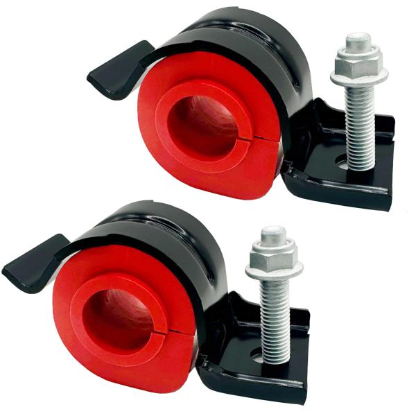 商品名:  Suspension Dudes 4PC Front Sway Bar Stabilizer Bracket + CODE RED Bushing Kit FITS Caravan, Voyager, Town &amp; Co...