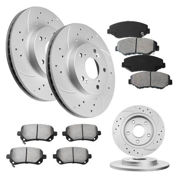 商品名:  funire Brakes And Rotors Kit Front And Rear Geomet Compatible With 2003 Forester Brake Pads And Rotors Kit Drilled...