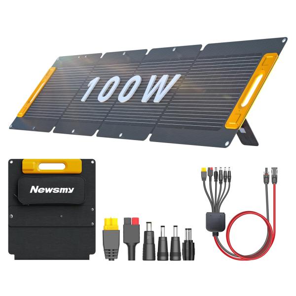 商品名:  100W Portable Foldable Solar Charger, 19V Monocrystalline Panel with 22% Efficiency, IP65 Waterproof, for Power St...