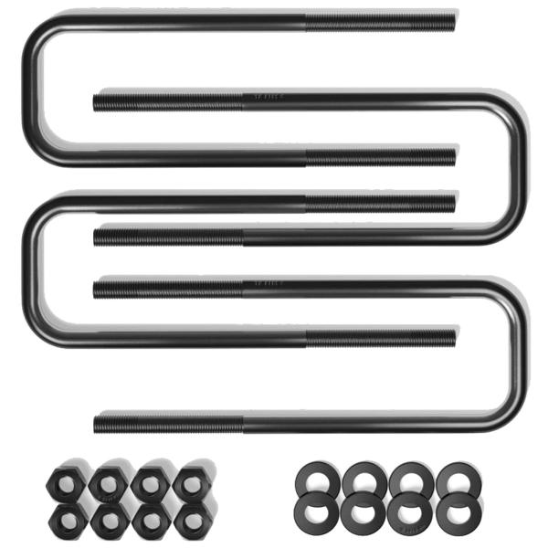 商品名: BST BSSP スクエアUボルト 幅2.5インチ リーフスプリング 長さ8.75インチ 交換用 1988-2019 シボレー シルバラード GMC シエラ 1500用 金具付き 亜鉛コーティング仕上げ BST BSSP 4PCS...