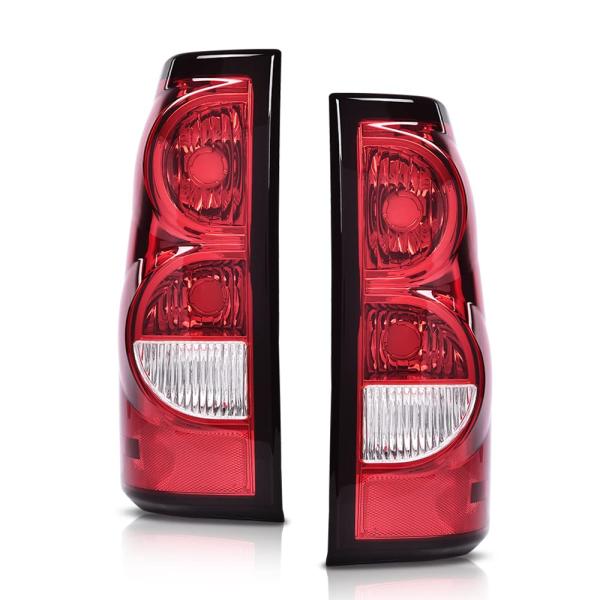 商品名:  GRAND ORANGE Tail Lights Compatible with Chevy Silverado 2003 2004 2005 2006 Driver &amp; Passenger Side Red Clear...