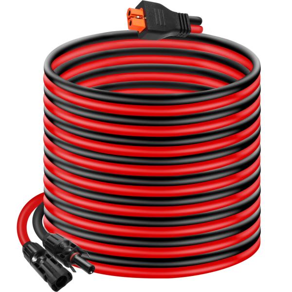 商品名: 10AWG 錫メッキ銅線XT60i - ソーラーパネルコネクタ延長ケーブル 30フィート ? RCバッテリー、ドローン、太陽光発電システム、再生可能エネルギーアプリケーション用のヘビーデューティーソーラーからXT60iケーブル 1...