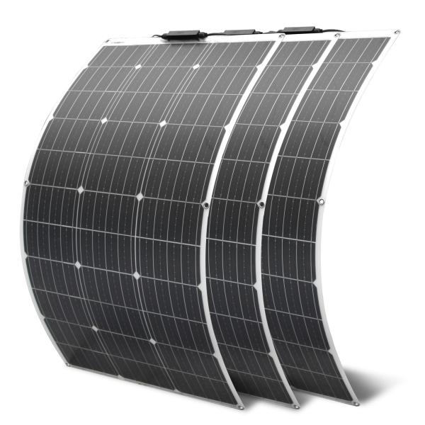 商品名:  Aysolar 300W Flexible Solar Panel, 3 Piece 100 Watt 12 Volt High-Efficiency Monocrystalline PV Module Power Charge...