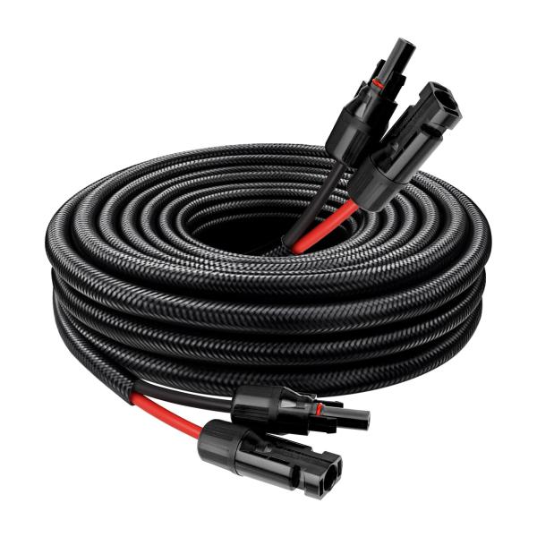 商品名:  Solar Panel Extension Cable - 10AWG 10FT Solar Wire with Female &amp; Male Waterproof Connector Flame Retardant Pr...