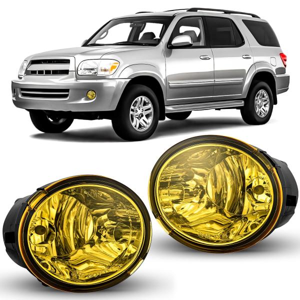 商品名: Nilight フォグライトアセンブリ 2001 2002 2003 2004 2005 2006 2007 トヨタ セコイア 2000-2006 トヨタ タンドラ (スチールフロントバンパーモデルには適合しません) 9006 1...