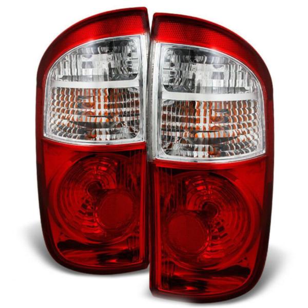 商品名:  Ulsrkell 2pcs Tail Light Rear Left Right Driver Passenger Side Red Clear Lens Chrome Housing Extended Double/Crew ...