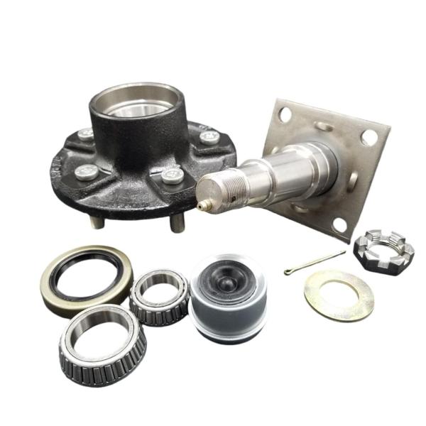 商品名:  Everything for trailers, RVs and trucks and more - 5 x 4.5 Replacement Idler Hub Spindle Kit w/BRAKE FLG Trailer F...