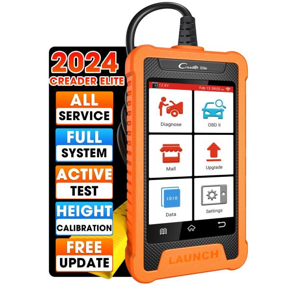 商品名: LAUNCH Creader Elite ランドローバー ジャガー OBD2 スキャナー用 2024年フルシステム 双方向診断スキャンツール すべてのリセットサービス アクティブテスト 高さキャリブレーション 自動VIN、生涯無料...