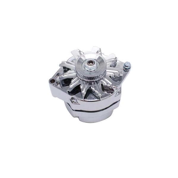商品名: クロム110Ampオルタネーター 7127-SE105C ADR0335-C ストリートロッドGM 305 350 BBC SBC 1ワイヤセルフエキサイティングに対応 1 pc Chrome 110Amp Alternator ...