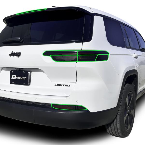 商品名:  BOGAR TECH DESIGNS Full Rear Taillight Reflector Sidemarker Third Brake Light Tint Film Kit Compatible with Jeep G...