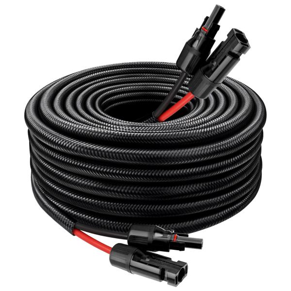 商品名:  Solar Panel Extension Cable - 10AWG 20FT Solar Wire with Female &amp; Male Waterproof Connector Flame Retardant Pr...