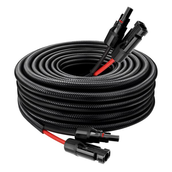 商品名:  Solar Panel Extension Cable - 10AWG 15FT Solar Wire with Waterproof Female &amp; Male Connector, Flame Retardant P...