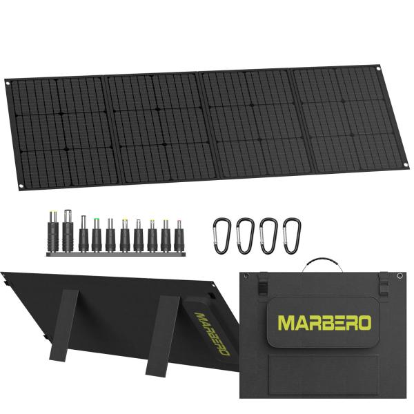 商品名: ポータブルソーラーパネル200W、折りたたみ式ソーラー充電器、発電所用、調節可能なキックスタンド、10イン1コネクター、MC4/Anderson/7909/XT60(ワンドラッグフォー)出力 キャンプ、RV、ロードトリップアドベン...