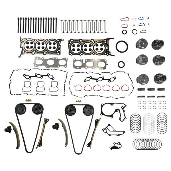 商品名: G6DH 3.3L エンジン リビルド オーバーホールキット タイミングチェーンキット付き、ヘッドガスケットセット Kia Sorento Sedona Cadenza Hyundai Santa Fe Azera 2011-20...