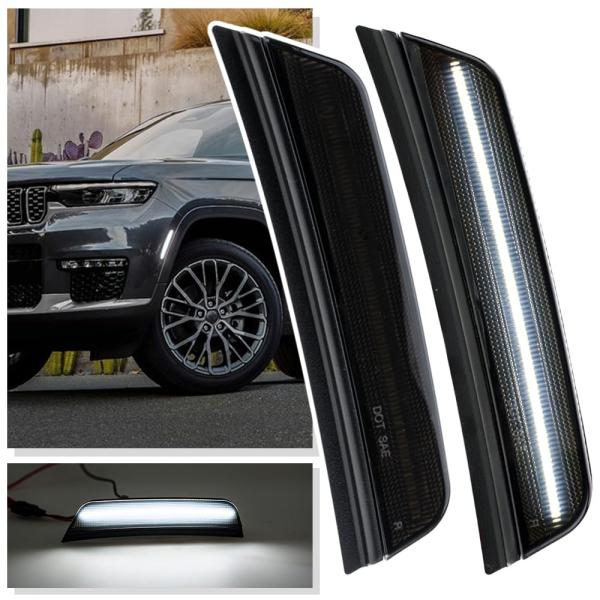 商品名: NJSBYL LED チェロキー サイドマーカー 2022 2023 2024 J.eep Grand Cherokee WL, 2021 2022 2023 2024 グランドチェロキー L フロントフェンダー マーカー ライト...