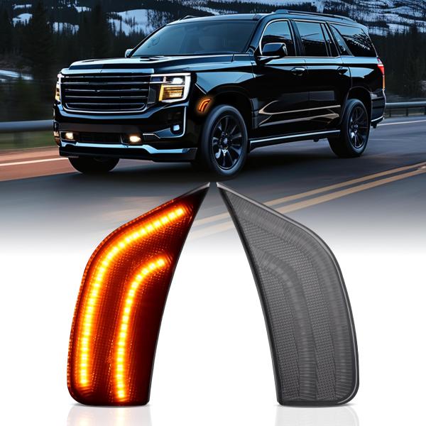 商品名:  HECASA Front Fender LED Side Marker Lights Compatible with 2021-2024 GMC Yukon/Yukon XL/Yukon Denali Chevy Tahoe C...