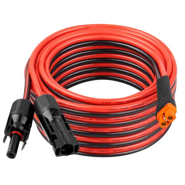 商品名: 10AWG XT60i - ソーラーケーブル 25フィート。 10AWG 25FT Solar to XT60i Extension Cable 3 6 10 35 50 75 100FT Heavy Duty Adapter C...
