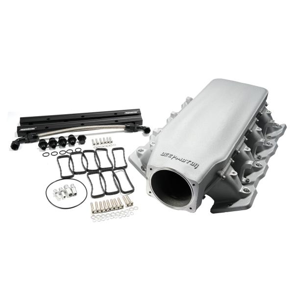 商品名: ディープモーター LS1/LS2/LS6 102mm キャスティング ボルト付き インテークマニホールド フューエルレール付き(サテン) DEEPMOTOR LS1/LS2/LS6 102mm Casting Bolted Int...