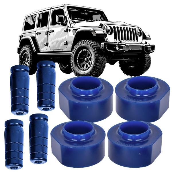 商品名:  AUTOACER Front &amp; Rear PU Suspension Lift Kit 8 Pcs - Spring Spacers 45mm / 1.75" Lift &amp; Extended Jounce Bu...