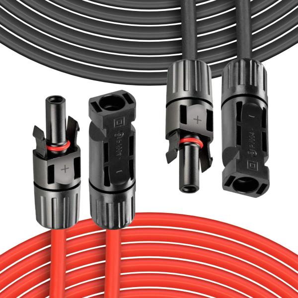 商品名: COCOSY 2 x 50フィート 10AWG ソーラーパネル延長ケーブル 3/6/10/20/30/40/50/60/70/100フィート 6mm? 1500V 太陽光発電ケーブル IP73防水コネクタ付き ソーラーシステムと太...