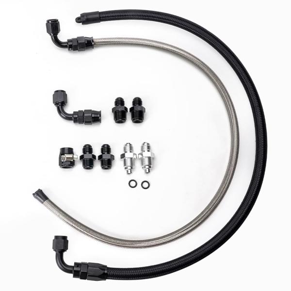 商品名: muge Racing 6AN パワーステアリングポンプホースキット 25インチ シボレー C10 LSエンジン対応 ハイ/ロープレッシャー 漏れ防止デザイン GMタイプIIパワーステアリングポンプに接続 muge racing ...