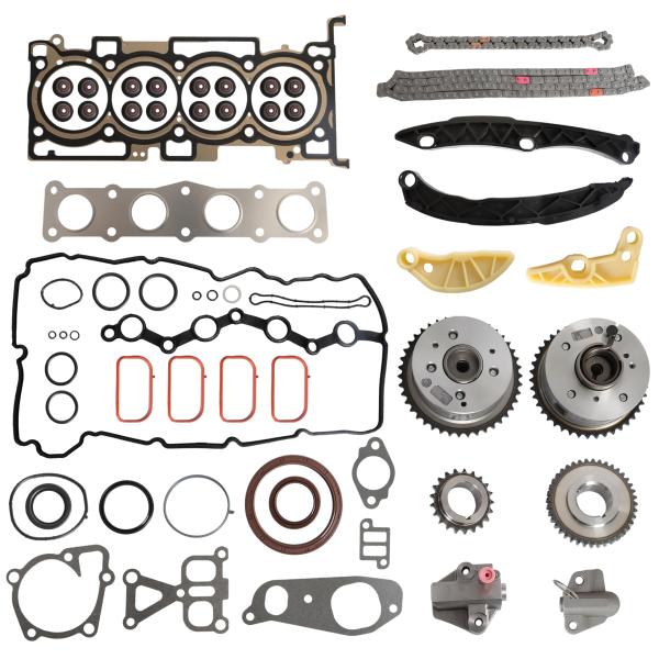 商品名:  Head Gasket Set+Timing Chain Kit with Intake Exhaust VVT Gear Sprocket, for Hyundai Sonata/Santa Fe Sport 2015-201...