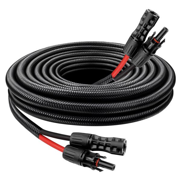 商品名:  Solar Panel Extension Cable - 8AWG 10FT Solar Wire with Female &amp; Male Waterproof Connector Flame Retardant Pro...