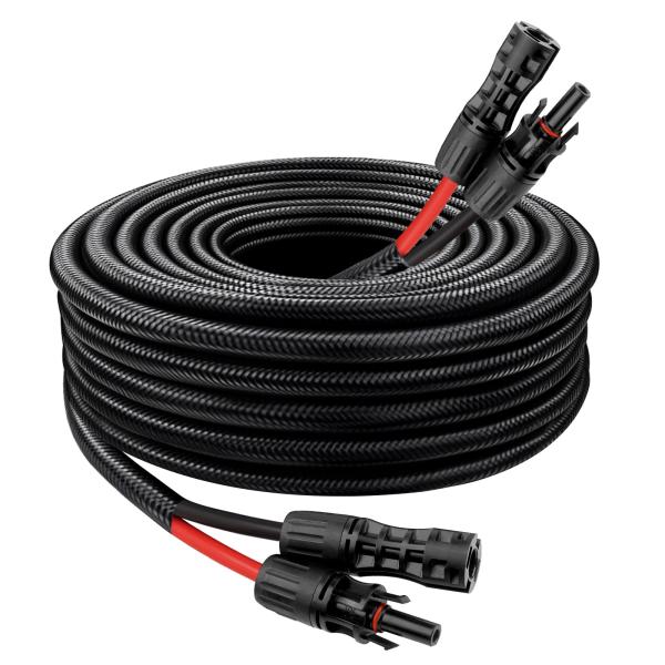 商品名:  Solar Panel Extension Cable - 8AWG 15FT Solar Wire with Female &amp; Male Waterproof Connector Flame Retardant Pro...