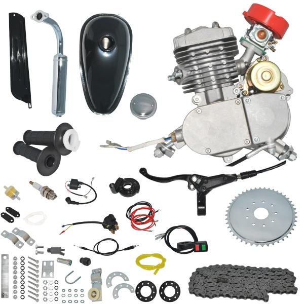 商品名:  80cc Bicycle Engine Conversion Kit 2 Stroke Gas Motorized Bike Motor Electric-Starter-Kit for 26" to 28" Bicycles ...