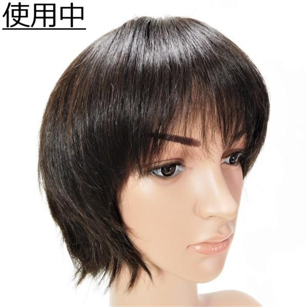 ■ヘアピース・ベース13×16.5cm ☆人工皮膚ワイドタイプの部分ウィッグ☆ヘアピースの取り付け位置で前髪の雰囲気が変わります。人毛100％により、パーマ、カラーも市販のものをご使用できます。分け目を自由にかえられ髪の大部分をカバーできる...