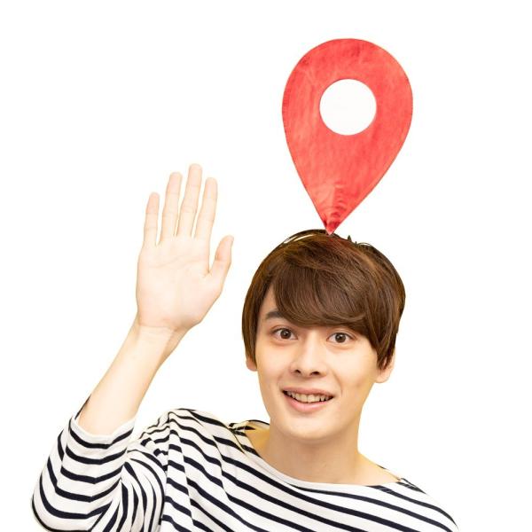 【 POP UP マップピンカチューシャ 宴会 2次会 仮装 変装小物】目的地は「自分」！待ち合わせや宴会の幹事にピッタリ！超巨大で目立ちます！巨大なので少々重いのと激しく動くと倒れます。目立つことを優先したビッグカチューシャです。【セット...