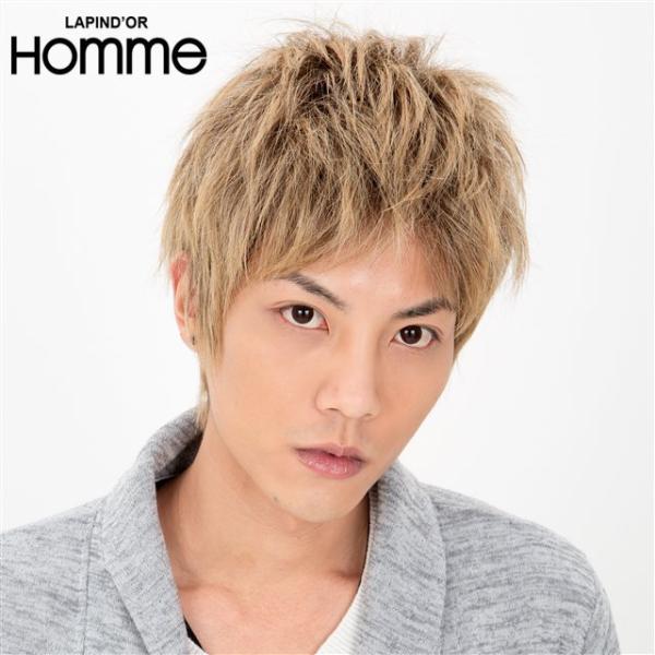 【ラパンドアール・オム ストリームショート ナチュラルブロンド J-3472 】ラパンドアールオム　メンズフルウィッグ（オールウィッグ）自毛を見せずにスッポリとかぶる「かつら」タイプのウィッグラフ＆ビジネスに対応できる、毛流れが自然な短髪ス...