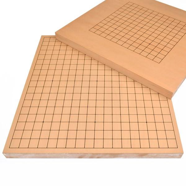 【商品概要】19路13路両用卓上囲碁盤 新桂1寸ハギ 将碁屋ミニ椿油付き ※表19路裏13路で囲碁入門にも便利19路13路両用卓上囲碁盤の材質：木製ハギ造り　新桂材(アガチス材)19路13路両用卓上囲碁盤のサイズ：横幅約42cm×奥行約45...