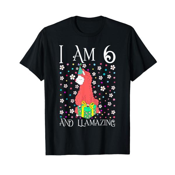 【商品概要】I am 6 and llamazing - funny llama 6th birthday anniversary gifts for girls, outfits for her or kids - girls, and ...