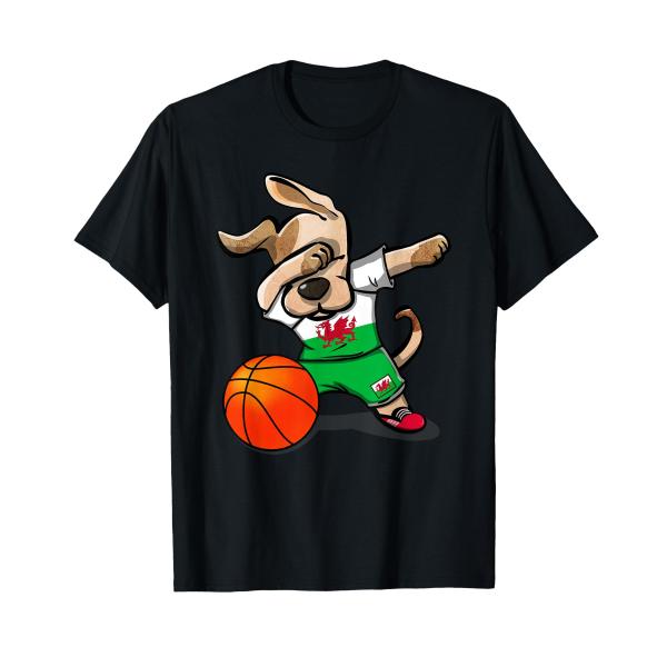 【商品概要】Welsh flag basketball design for a fan of Wales basketball team. Funny dog graphic for a basketball lover has a do...